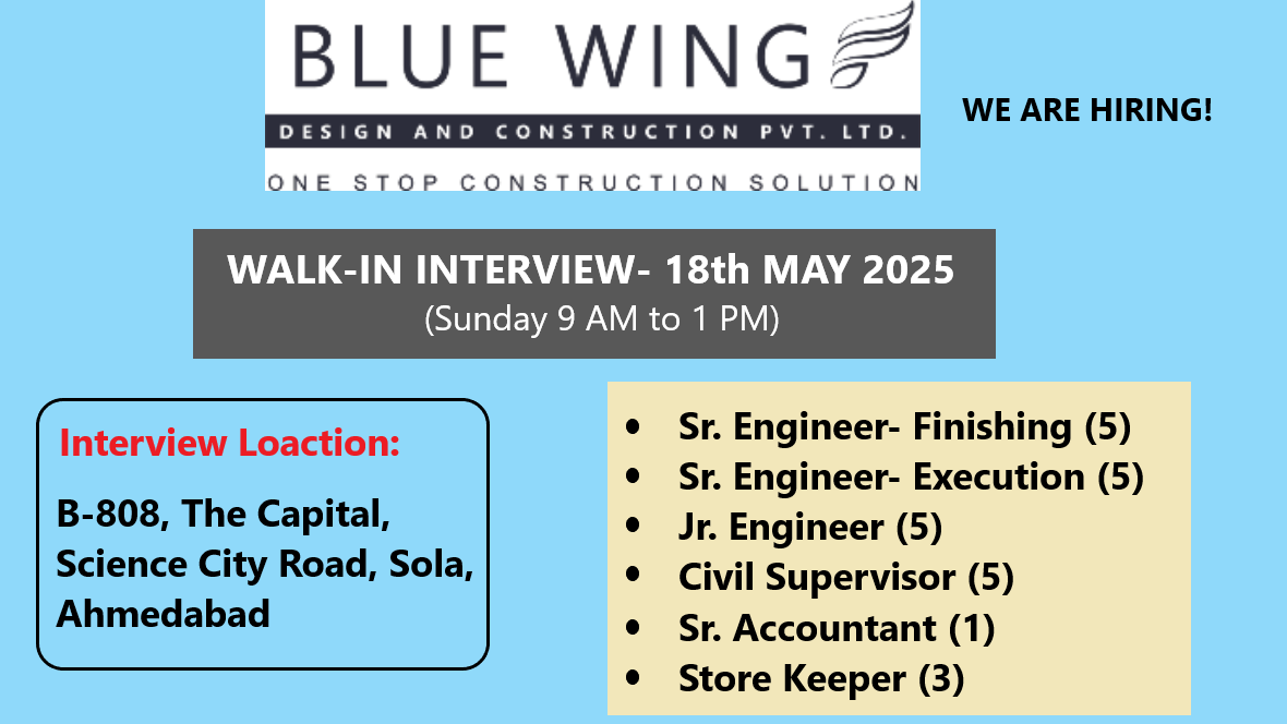 Blue Wing Design and Construction Pvt Ltd Careers: